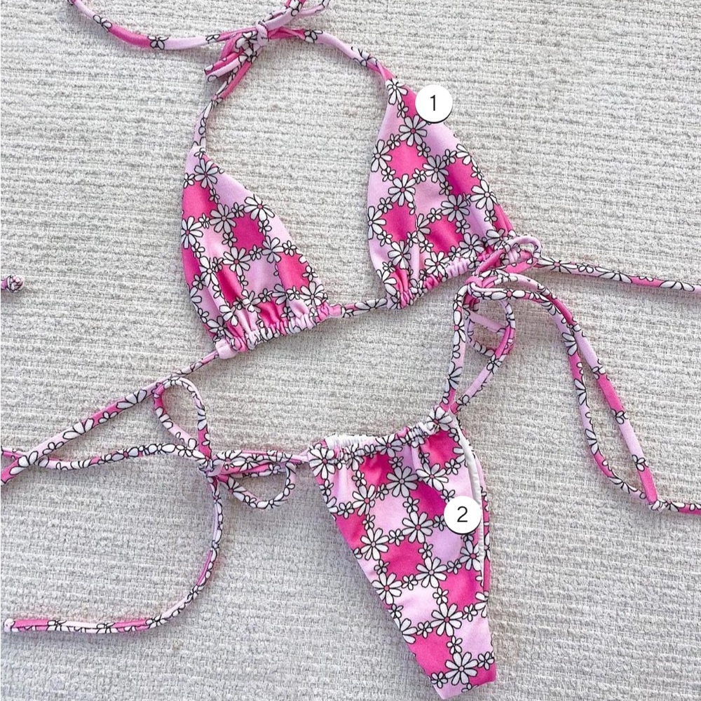 Frankies Bikinis Tia Terry Bikini Set - Gem